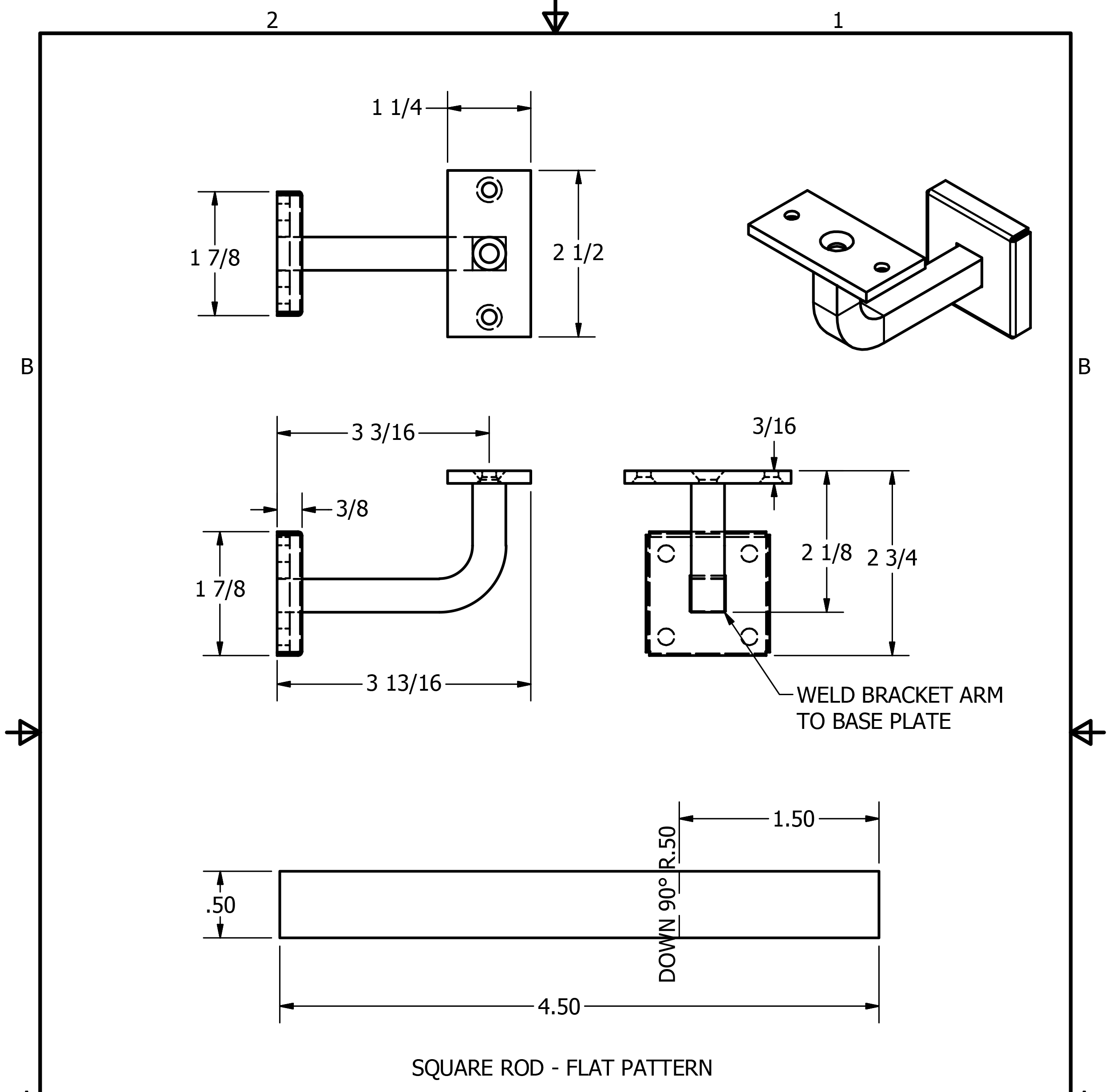 Stainless Steel Handrail Bracket VR453
