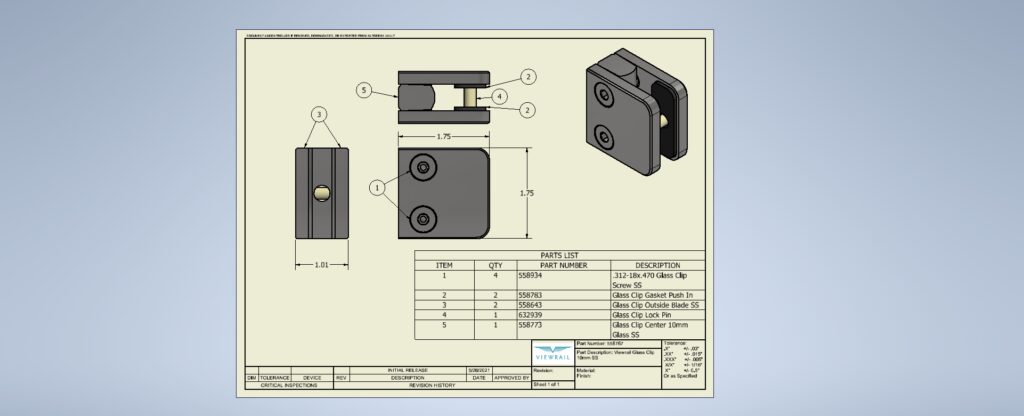 Glass Clip | Clamps For Glass Panels | Viewrail