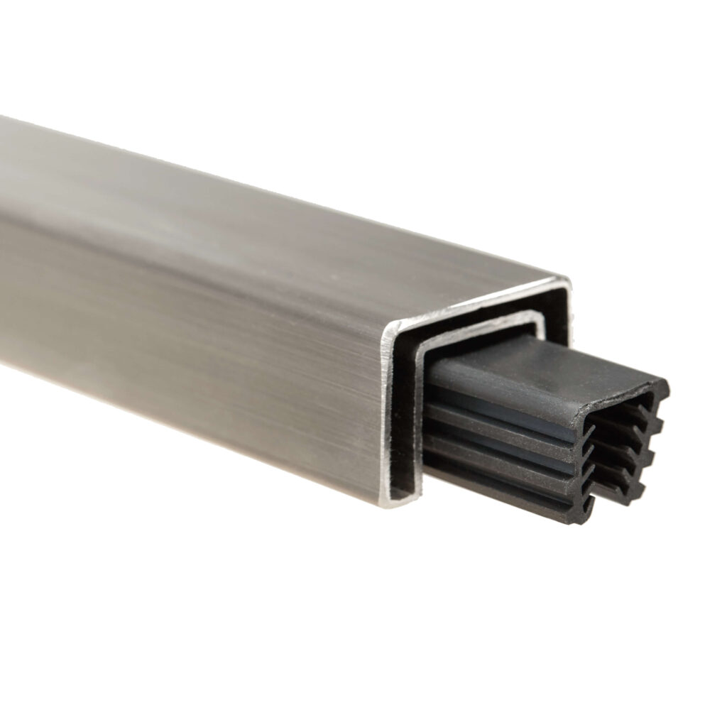 Square Metal Cap For Glass Viewrail
