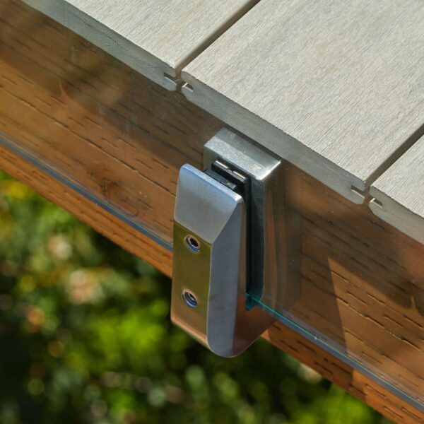 Side Mount Deck Glass Railing - Viewrail