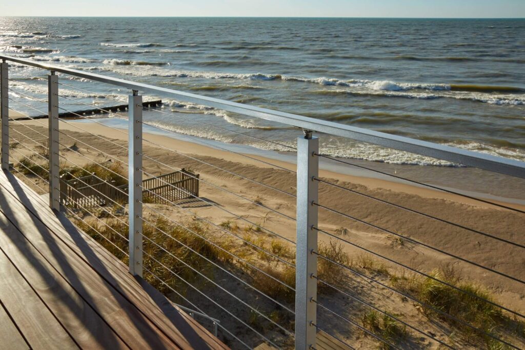 Beach Boardwalk Rope Railings
