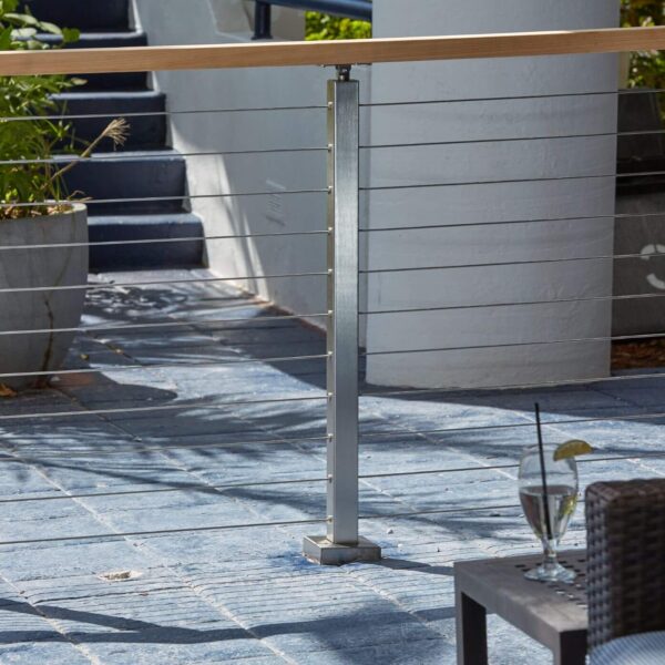 Stainless Steel Railing for an Outdoor Patio - Viewrail