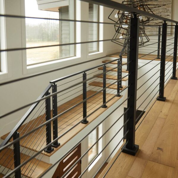 Onyx Black Horizontal Railing - Viewrail