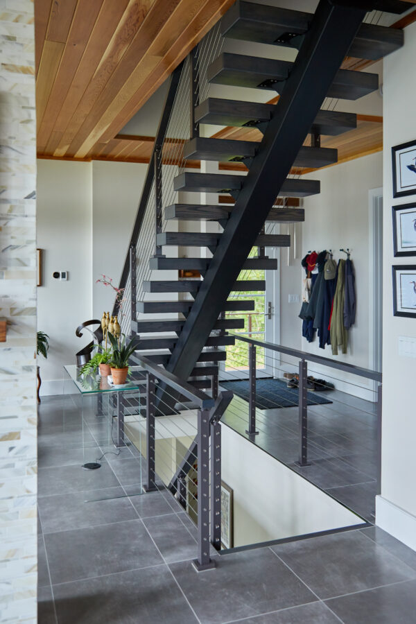 Floating stairs | Mono Stringers, Open Riser Stairs, & Floating Stair ...
