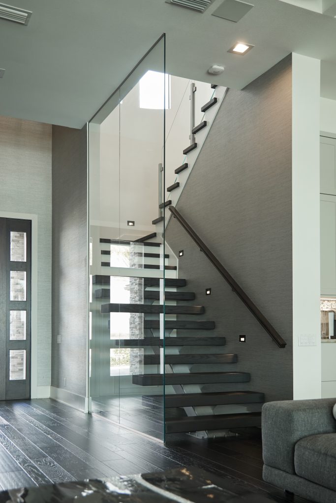 Glass Railing With Floating Stairs Viewrail