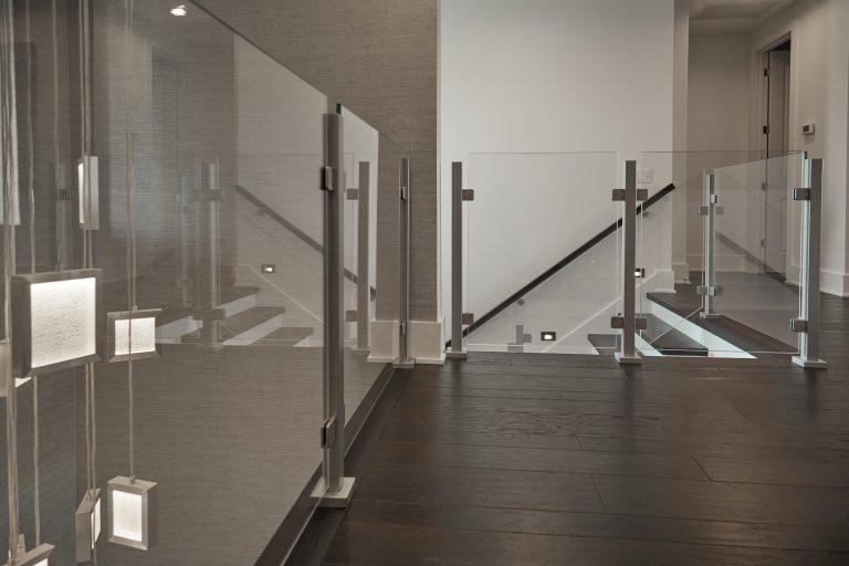 Glass Railing with Floating Stairs - Viewrail