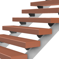 Floating stairs | Mono Stringers, Open Riser Stairs, & Floating Stair ...