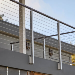 Side Mounted, Silver Cable Railing - Viewrail