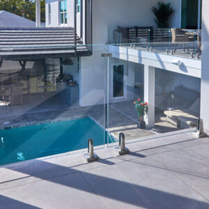 Frameless Glass Railing with Stainless Steel Talons - Viewrail