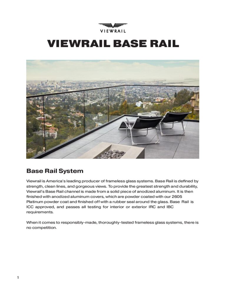 Glass Base Rail System w/ Tilt Lock