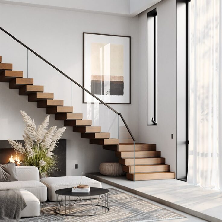 Modern Stair Railing Designs & Floating Stairs | Viewrail