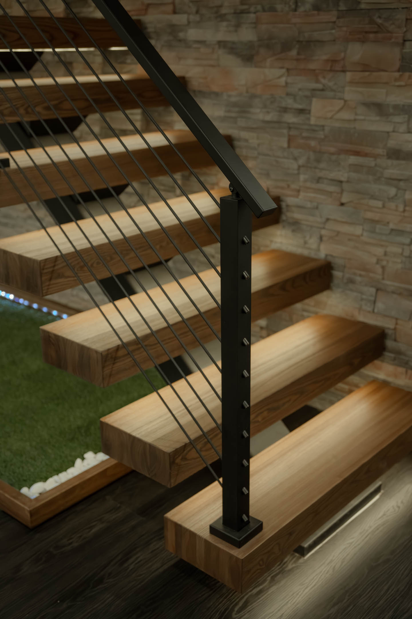 Before/After FLIGHT Mono system with Rod Railing - Viewrail