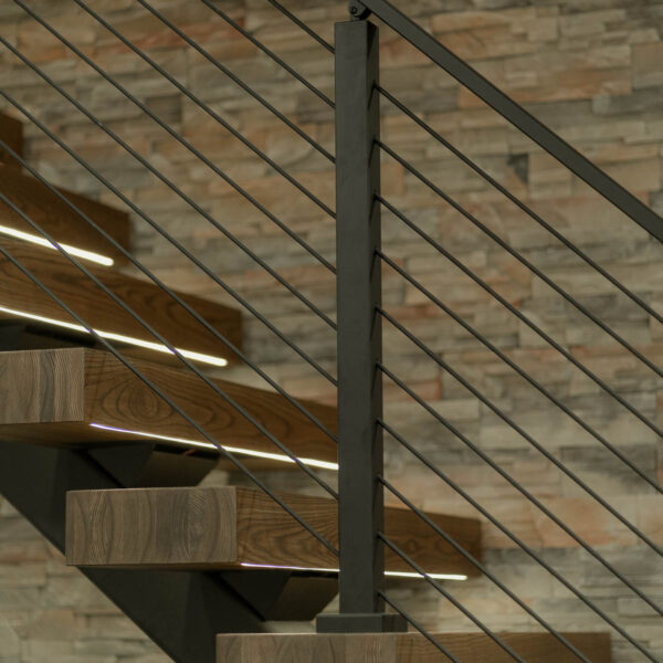 Before/After FLIGHT Mono system with Rod Railing - Viewrail