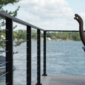 Deck Cable Railing on a Small Lake - Viewrail