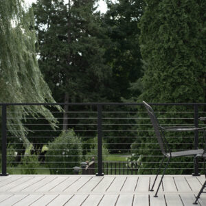 Deck Cable Railing on a Small Lake - Viewrail