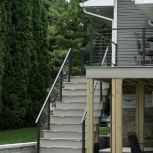 Deck Cable Railing on a Small Lake - Viewrail