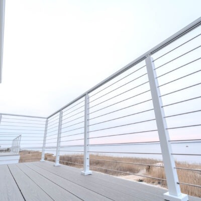 White Deck Railing on the Coast - Viewrail