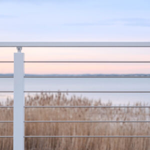 White Deck Railing on the Coast - Viewrail