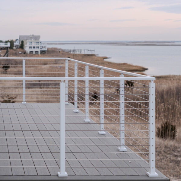 White Deck Railing on the Coast - Viewrail