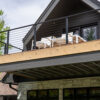 Sleek, Black Railing on a Modern Deck | Viewrail