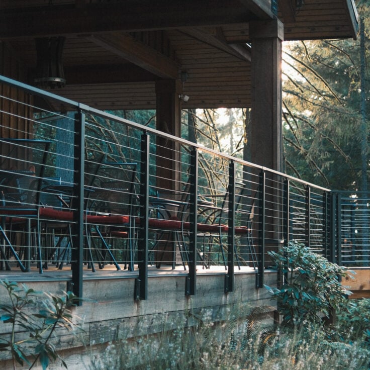 Side Mount Cable Railing for a Treetop Tasting Room | Viewrail