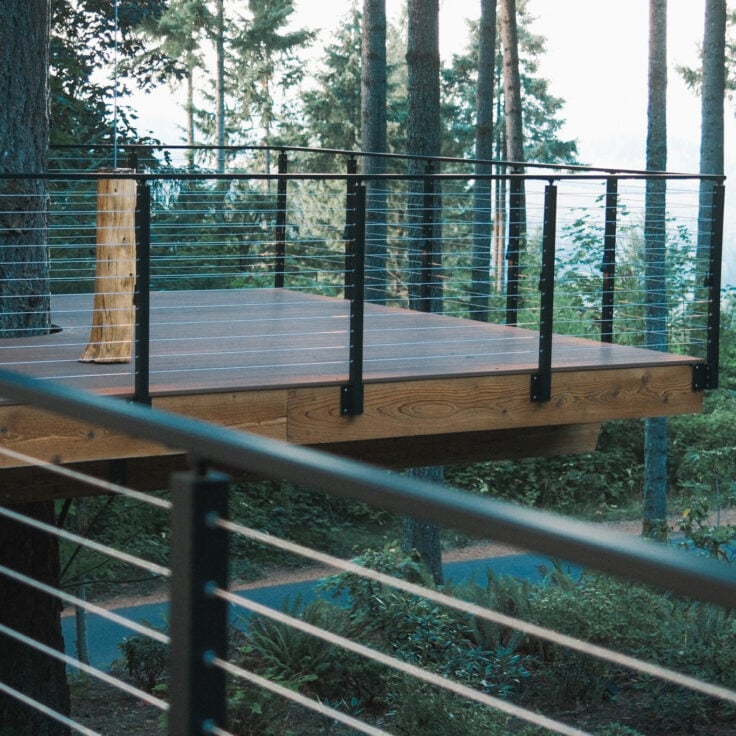 Side Mount Cable Railing for a Treetop Tasting Room | Viewrail